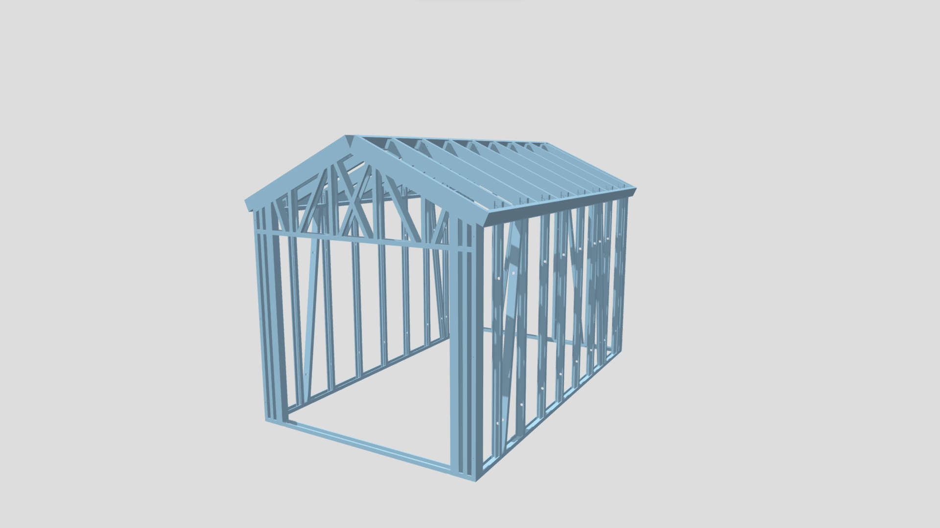 Stalen schuur - Finish Frame